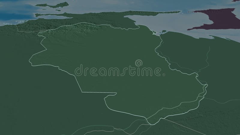 Monagas, Venezuela - Outlined. Administrative Stock Illustration ...