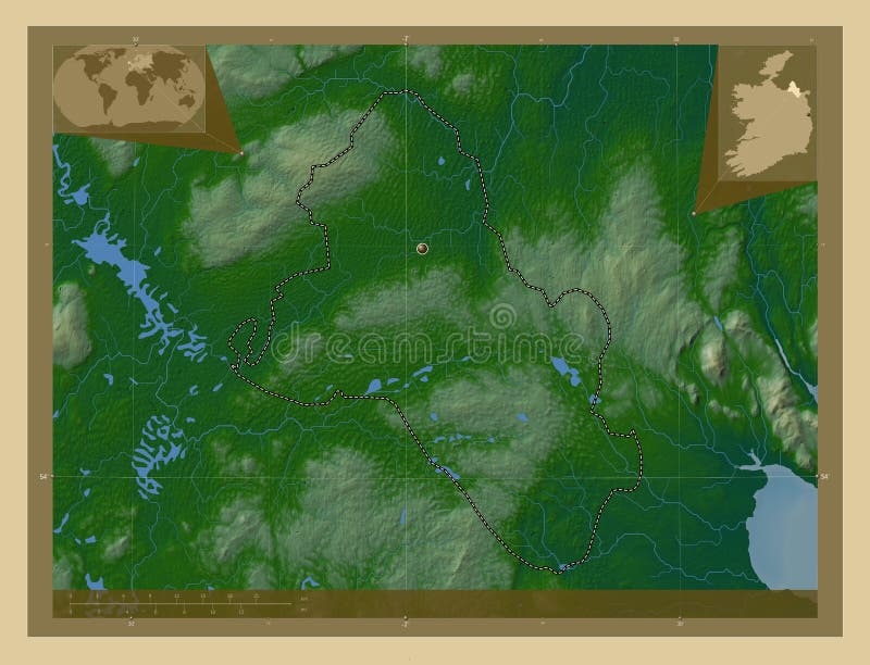Monaghan, Ireland. Physical. Capital Stock Illustration - Illustration ...