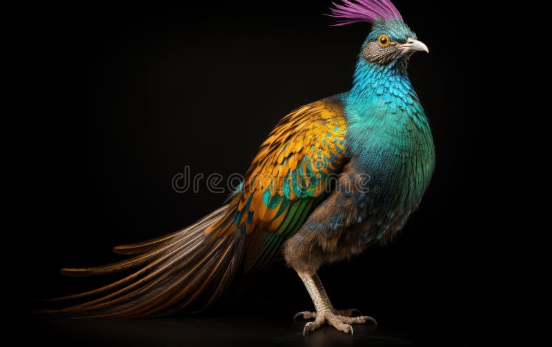 Monal Isolation on Black Background Stock Illustration - Illustration ...