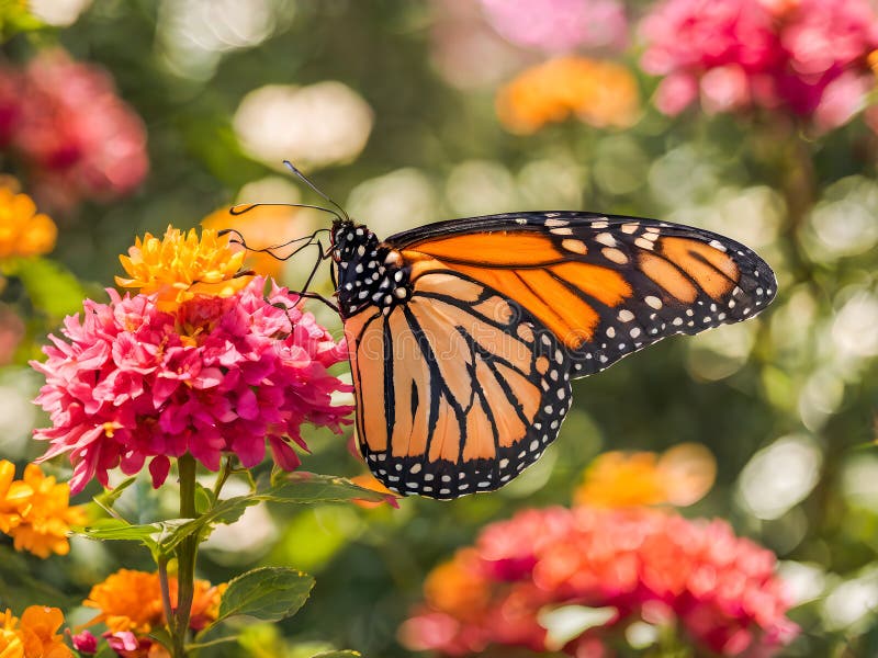 Monarch Butterfly (Danaus Plexippus) Stock Illustration - Illustration ...