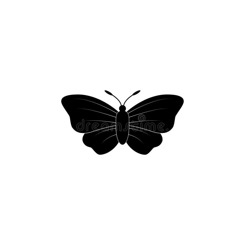 Monarch Butterfly, Moth, Flying Insect Solid Flat Vector Icon Isolated ...