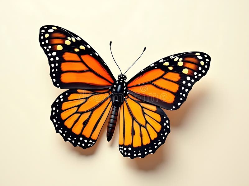 Monarch Butterfly Pattern with Realistic Wing Details Stock ...