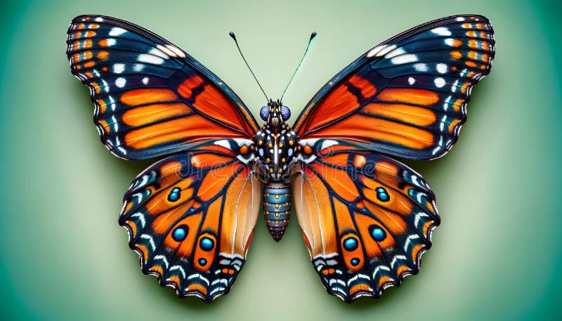 Monarch Butterfly Showcasing Vibrant Colors, AI-generated. Stock ...