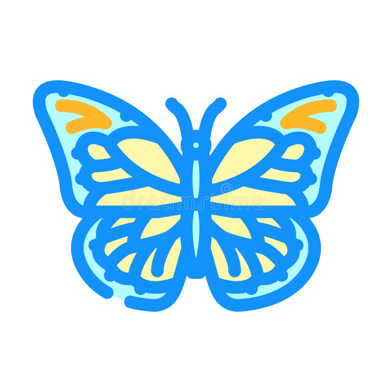 Monarch Summer Color Icon Vector Illustration Stock Illustration ...