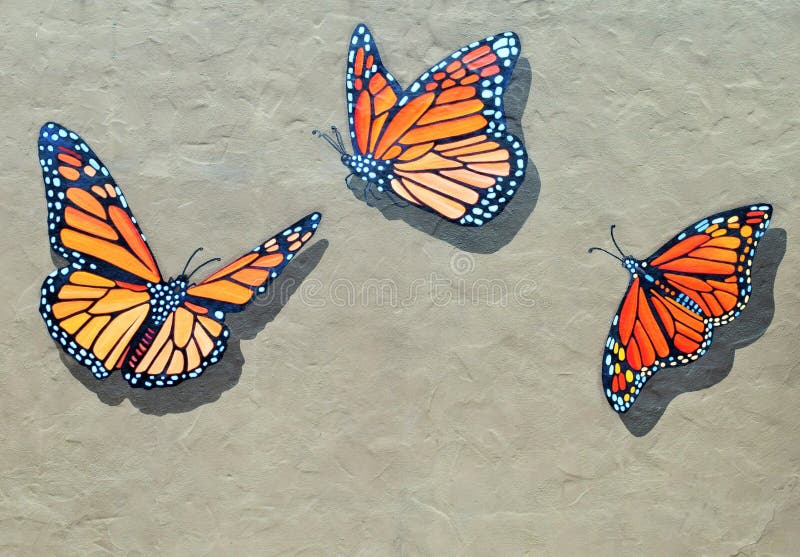 De Vlinders Van De Monarch (plexippus Danaus) Stock Foto - Image of ...