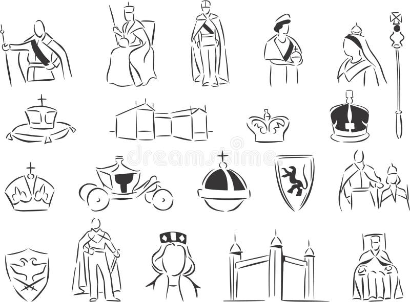 Monarchy stock vector. Illustration of necktie, black - 7142805