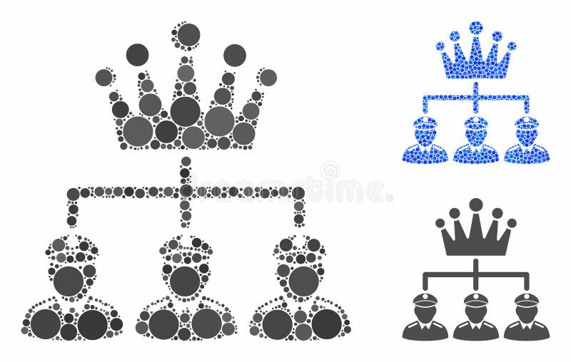Monarchy Structure Composition Icon of Round Dots Stock Illustration ...