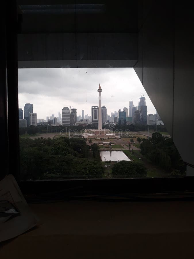 Monas from another side stock image. Image of indonesia - 265998265