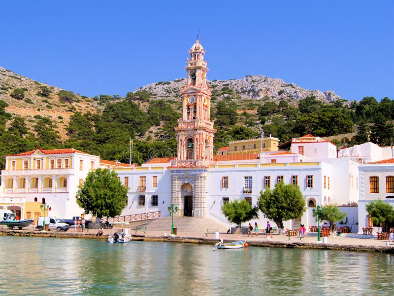 Monastère de Panormitis photo stock. Image du attraction - 30367710