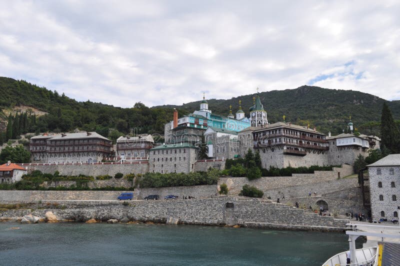 The Monastery of Agiou Panteleimonos is a Monastery Built on Mount ...