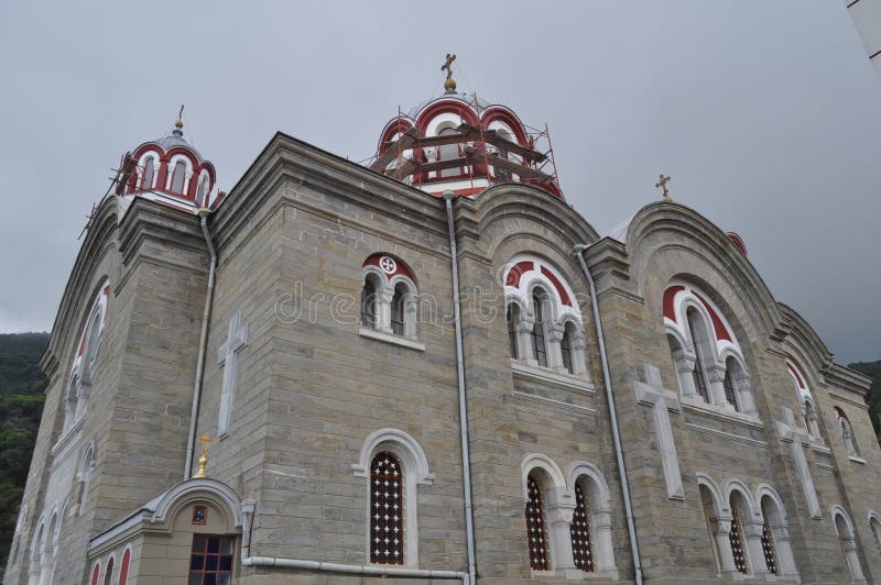 The Monastery of Iviron is a Monastery Built on Mount Athos Stock Photo ...