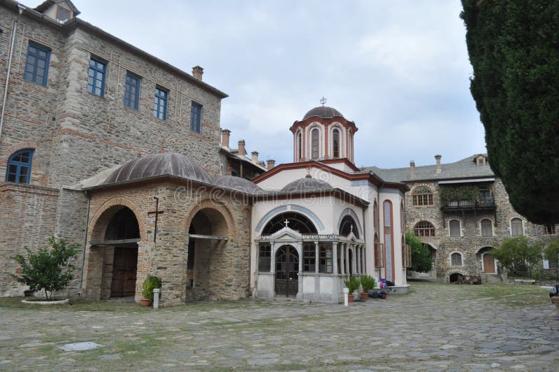 The Monastery of Iviron is a Monastery Built on Mount Athos Stock Image ...