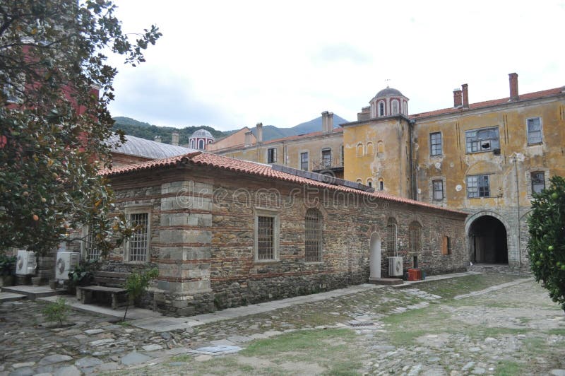 The Monastery of Iviron is a Monastery Built on Mount Athos Stock Photo ...