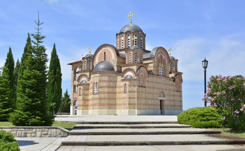 Monasterio de Gracanica foto de archivo. Imagen de europeo - 77790748