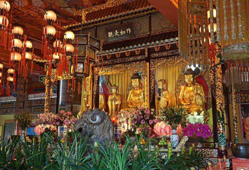 Monasterio del Po Lin foto de archivo. Imagen de edificio - 19957676