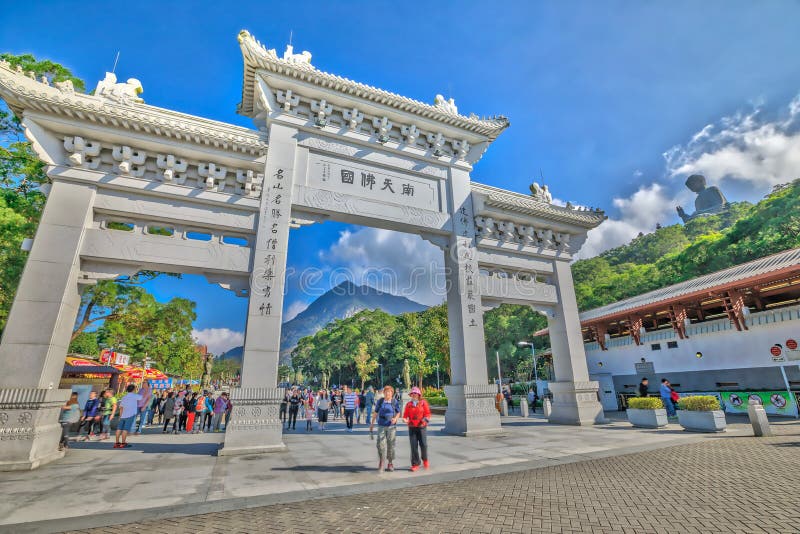 Monasterio del Po Lin imagen de archivo editorial. Imagen de turismo ...