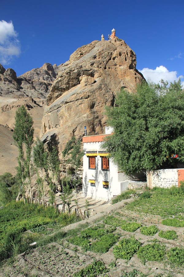 Monastero Di Chamba in Mulbekh, Ladakh Immagine Stock - Immagine di ...