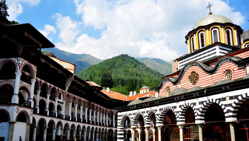 Monastero Di Rila. La Bulgaria Immagine Stock - Immagine di murale ...