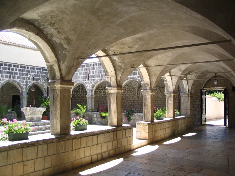 Spanish Courtyard stock image. Image of colonnade, quadrangle - 461741