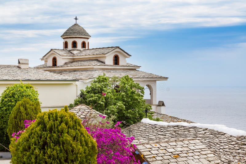 Monastery of Archangel Michael, Thassos Island, Greece Stock Image ...