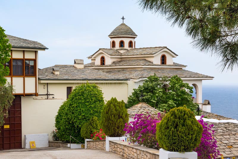 Monastery of Archangel Michael, Thassos Island, Greece Stock Image ...