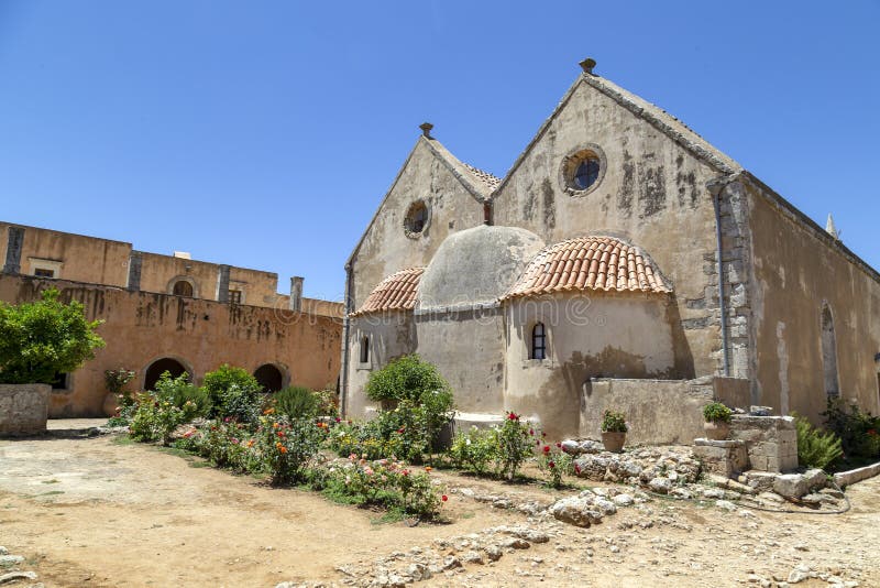 Monastery of Arkadi Crete stock image. Image of crete - 266077341