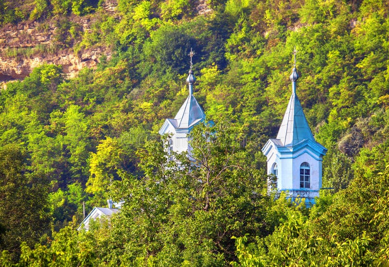 Church in the forest stock photo. Image of nature, cross - 123129626
