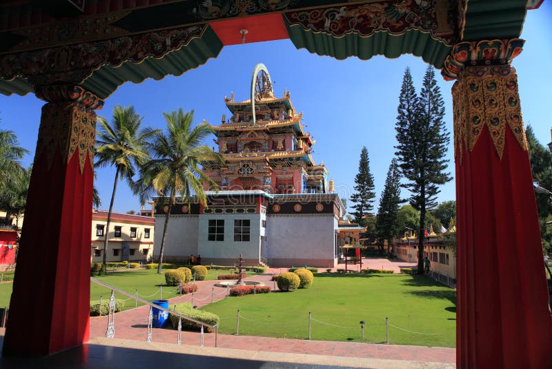 MONASTERY-Bylakuppe Tibetan Settlement-Kushalnagar Stock Photo - Image ...