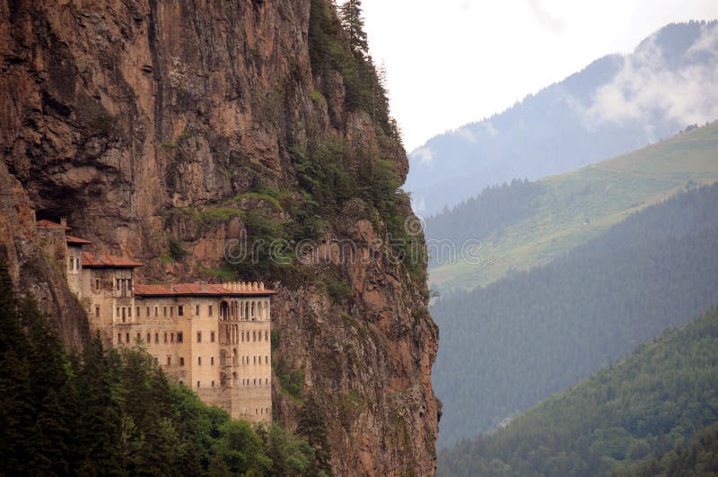 Monastery on cliff stock photo. Image of cliffs, religion - 17406566