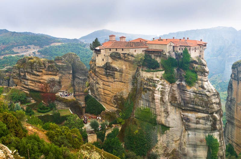 The monastery on the cliff stock photo. Image of christianity - 40667078