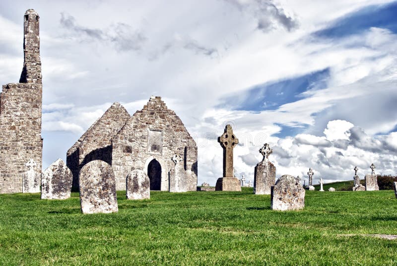 The Monastery of Clonmacnoise, Ireland Stock Photo - Image of ...
