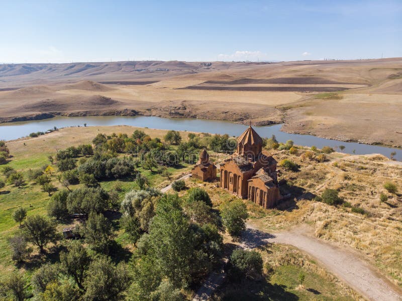 Monastery Complex of Marmashen. Top View Stock Image - Image of history ...