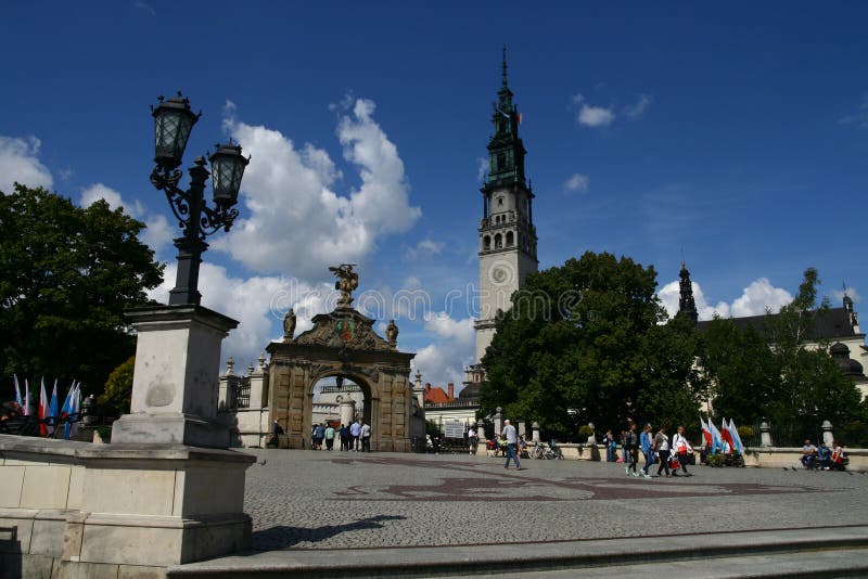 Monastery in Czestochowa editorial stock image. Image of black - 43910029