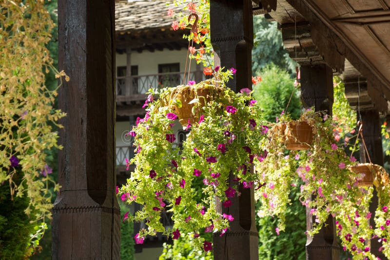 Monastery detail stock photo. Image of tranquilly, flowers - 58905274