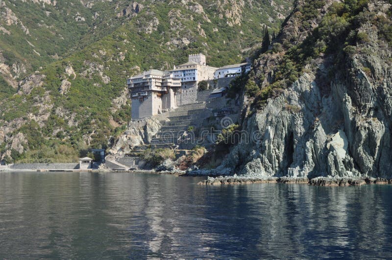 The Monastery of Dionysiou is a Monastery Built on Mount Athos Stock ...