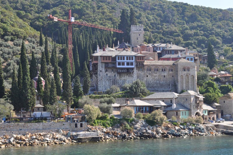 The Monastery of Docheiariou is a Monastery Built on Mount Athos Stock ...