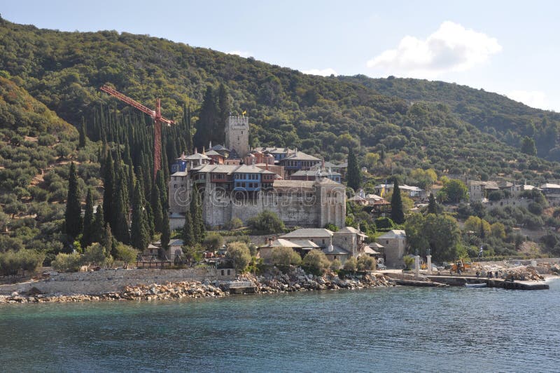 The Monastery of Docheiariou is a Monastery Built on Mount Athos Stock ...