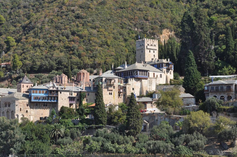 The Monastery of Docheiariou is a Monastery Built on Mount Athos Stock ...