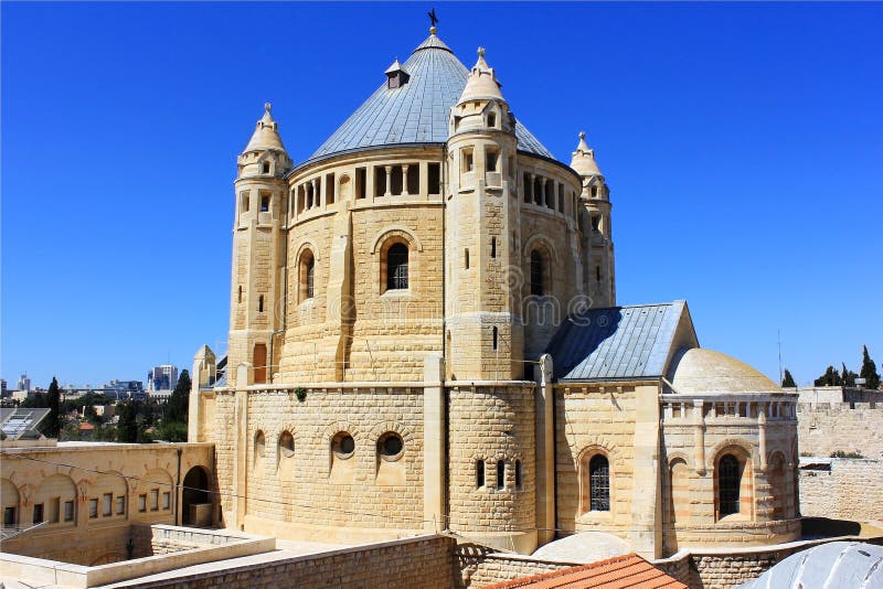 Monastery the Dormition in Jerusalem Stock Image - Image of land ...