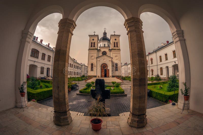 Monastery in the Evening after a Rain Stock Photo - Image of mosaique ...