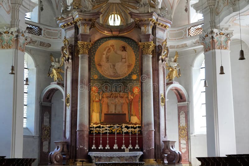 Monastery in Germany stock image. Image of building, pillar - 96011137