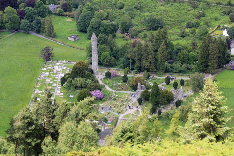 Monastery Glendalough in Ireland Stock Image - Image of county, kevin ...
