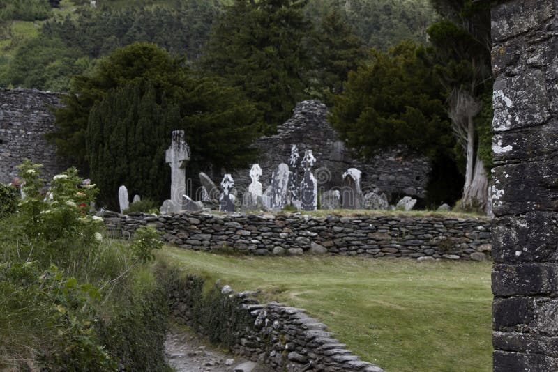 Monastery Glendalough in Ireland Stock Photo - Image of city, kevin ...