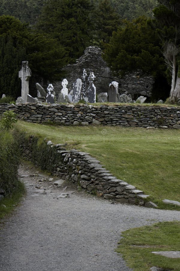 Monastery Glendalough in Ireland Stock Image - Image of monk, historic ...