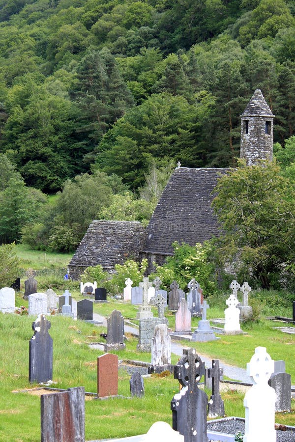 Monastery Glendalough in Ireland Stock Image - Image of laragh ...