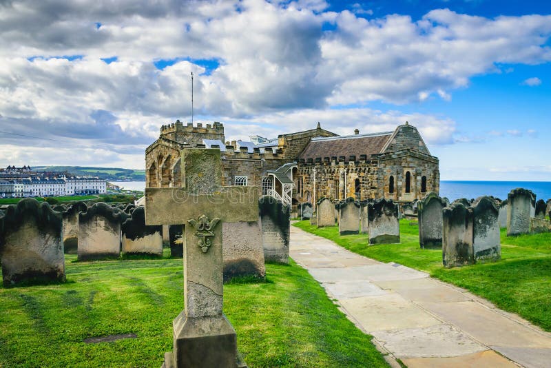 Monastery Graveyard in Whitby, North Yorkshire Stock Photo - Image of ...