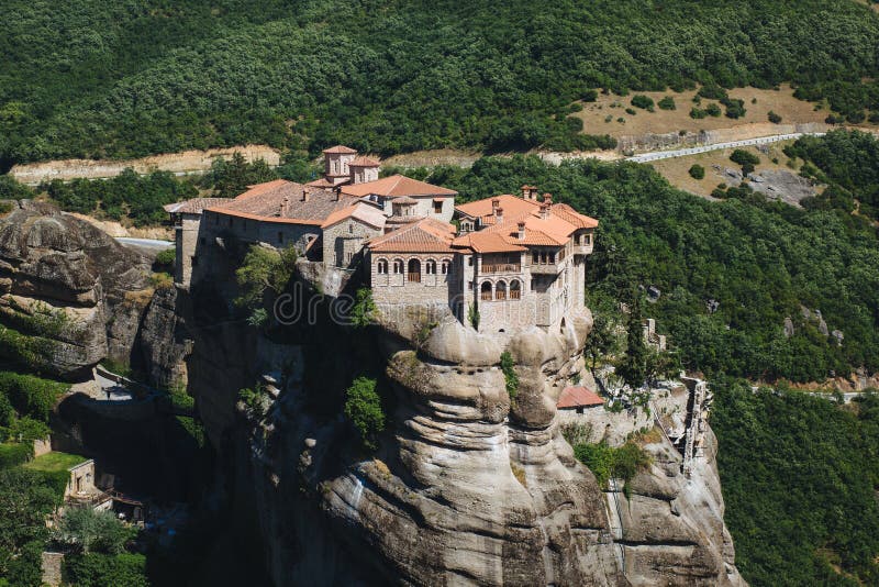 Monastery of the Great Meteoron Stock Photo - Image of mountain ...