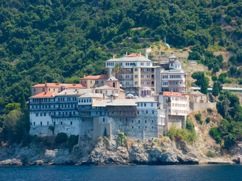Monastery in Mount Athos stock image. Image of orthodox - 12317507