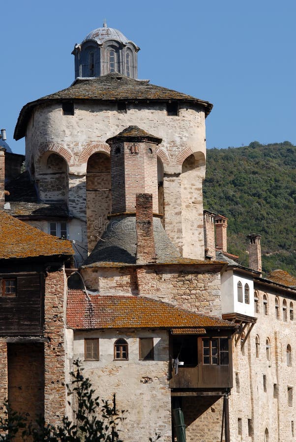Monastery Hilandar, Holy Mount Athos Stock Photo - Image of halkidiki ...