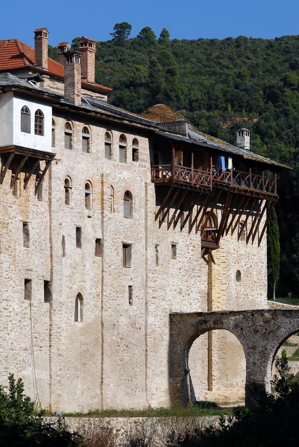 Monastery Hilandar, Holy Mount Athos Stock Photo - Image of halkidiki ...